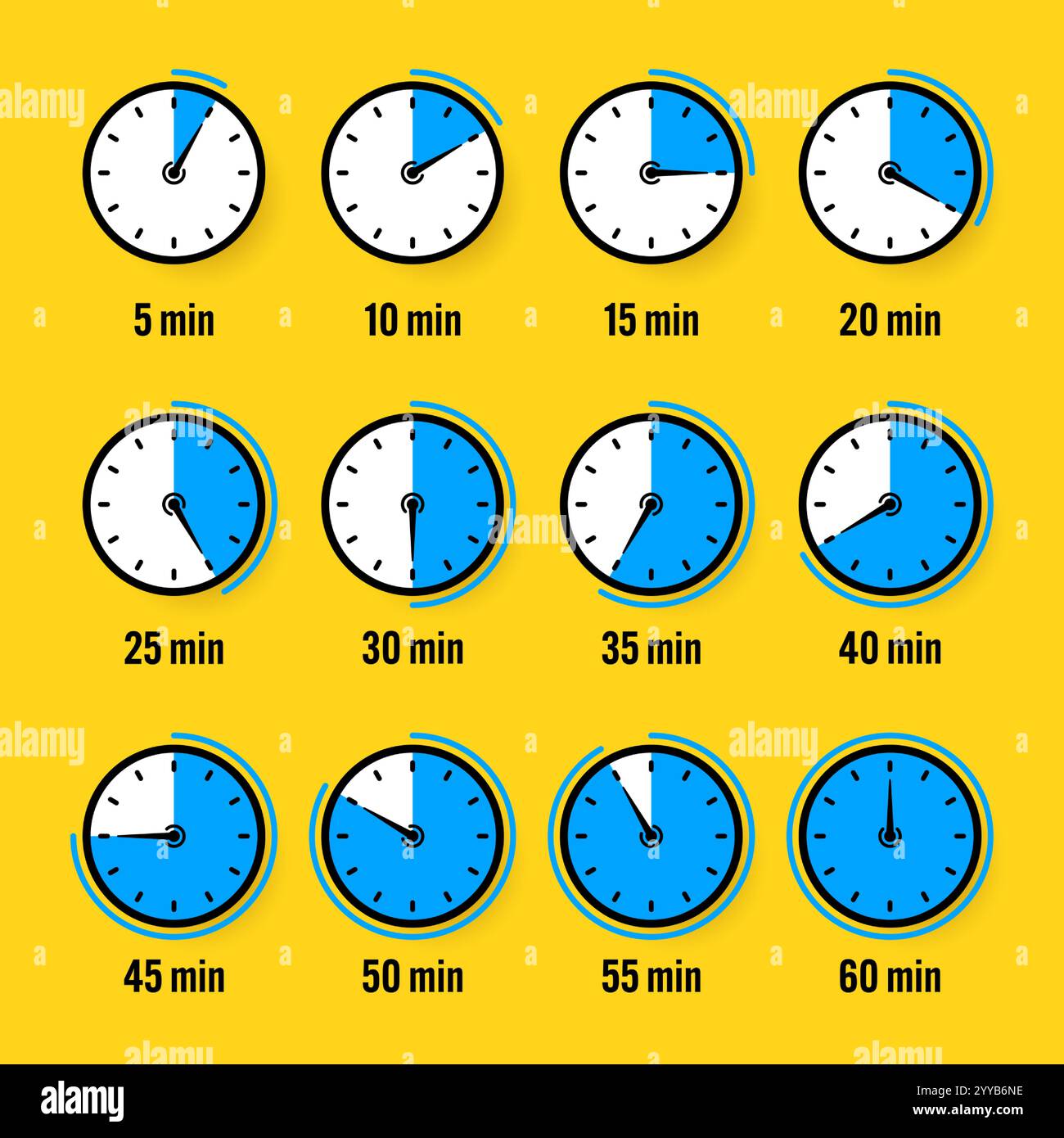 Stopwatch icons. Colorful simple chronometer, time counter with dial ...