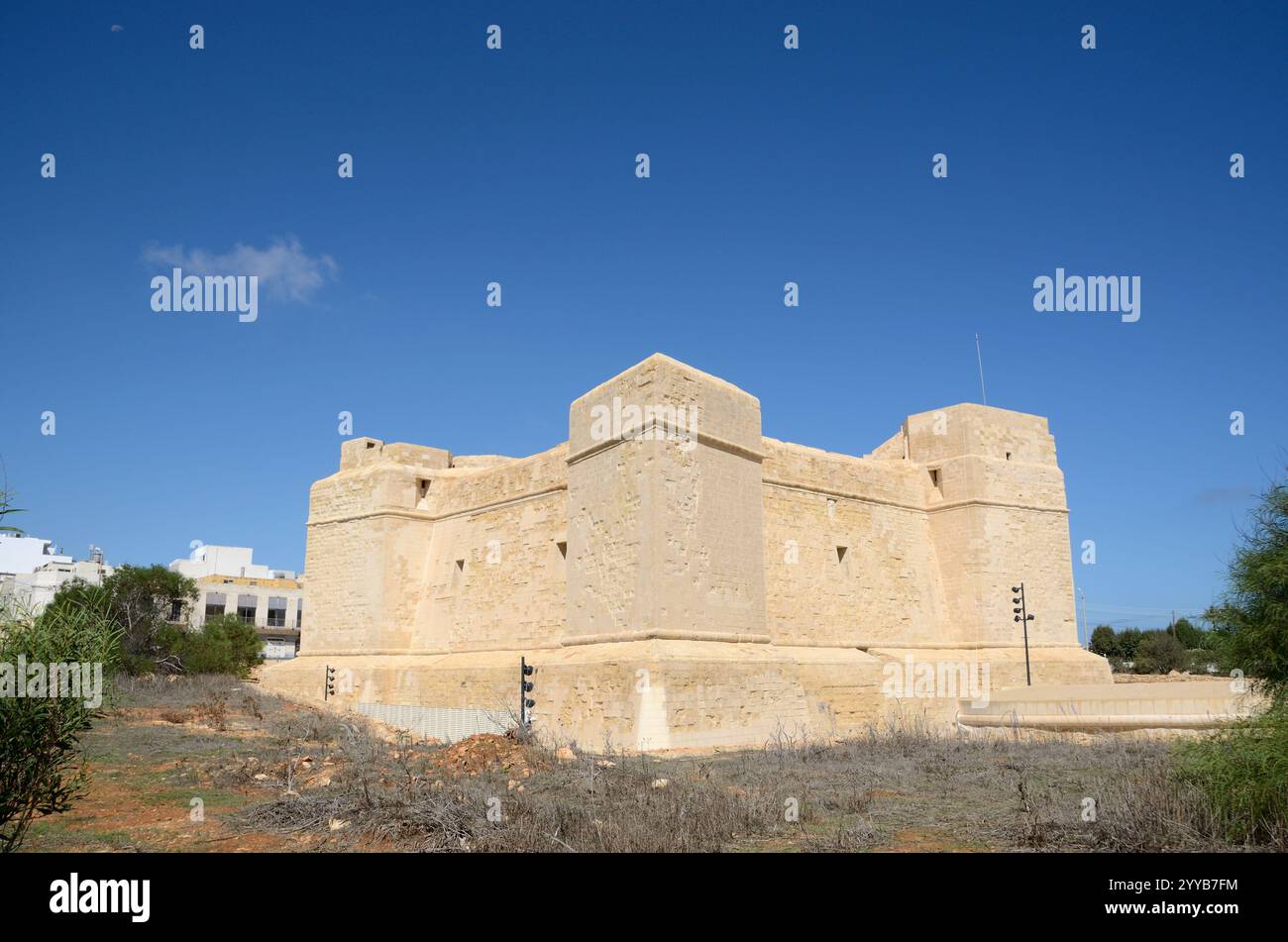 Tower of St. Thomas, Marsaskala, Malta, Europe Stock Photo - Alamy