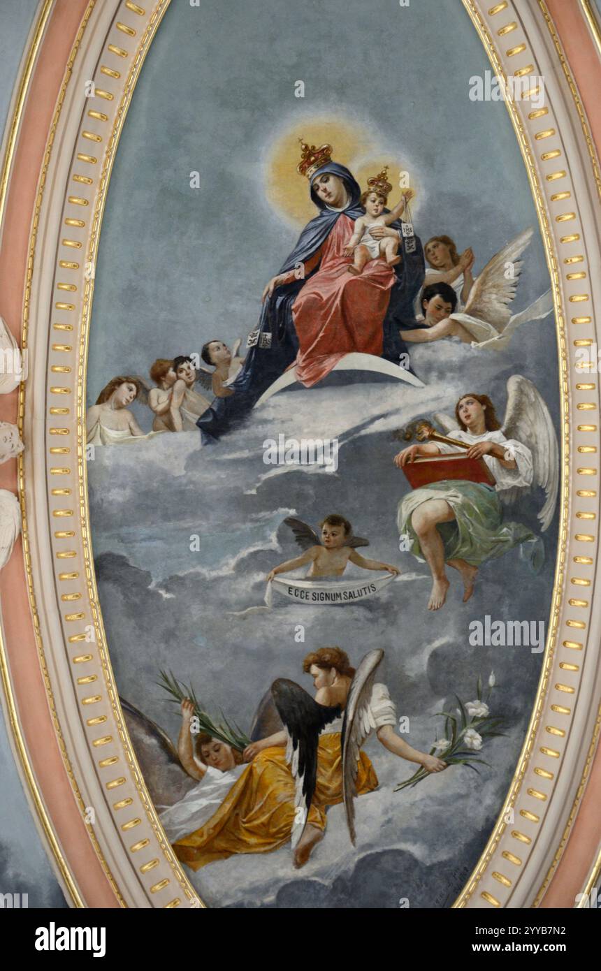 Interior ceiling frescoes annunciation hi-res stock photography and ...