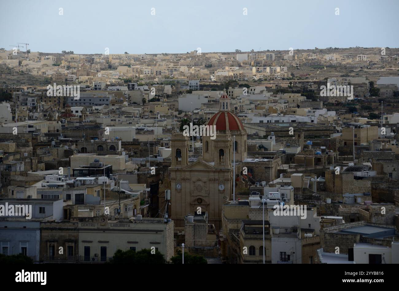 St. George Basilica view from Citadel, Victoria-Rabat, Gozo, Malta ...