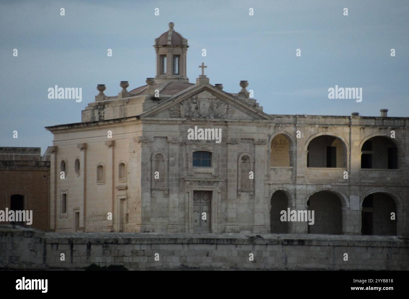 Chapel of St Anthony of Padua, Fort Manoel view from Valletta, Malta ...