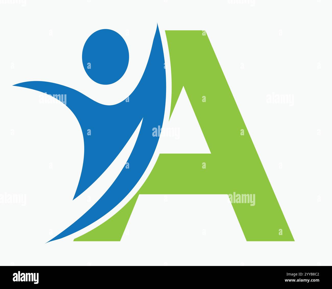 Initial Letter A Wellness Logo Concept With Human Symbol For Healthcare ...