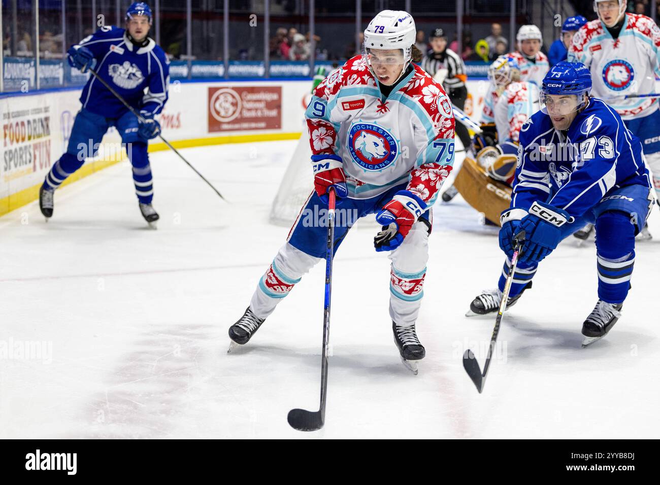 Rochester, New York, USA. 20th Dec, 2024. Rochester Americans forward ...