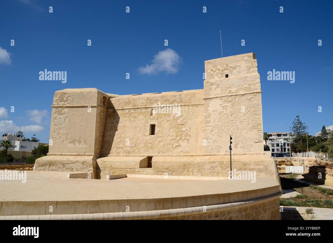 Tower of St. Thomas, Marsaskala, Malta, Europe Stock Photo - Alamy