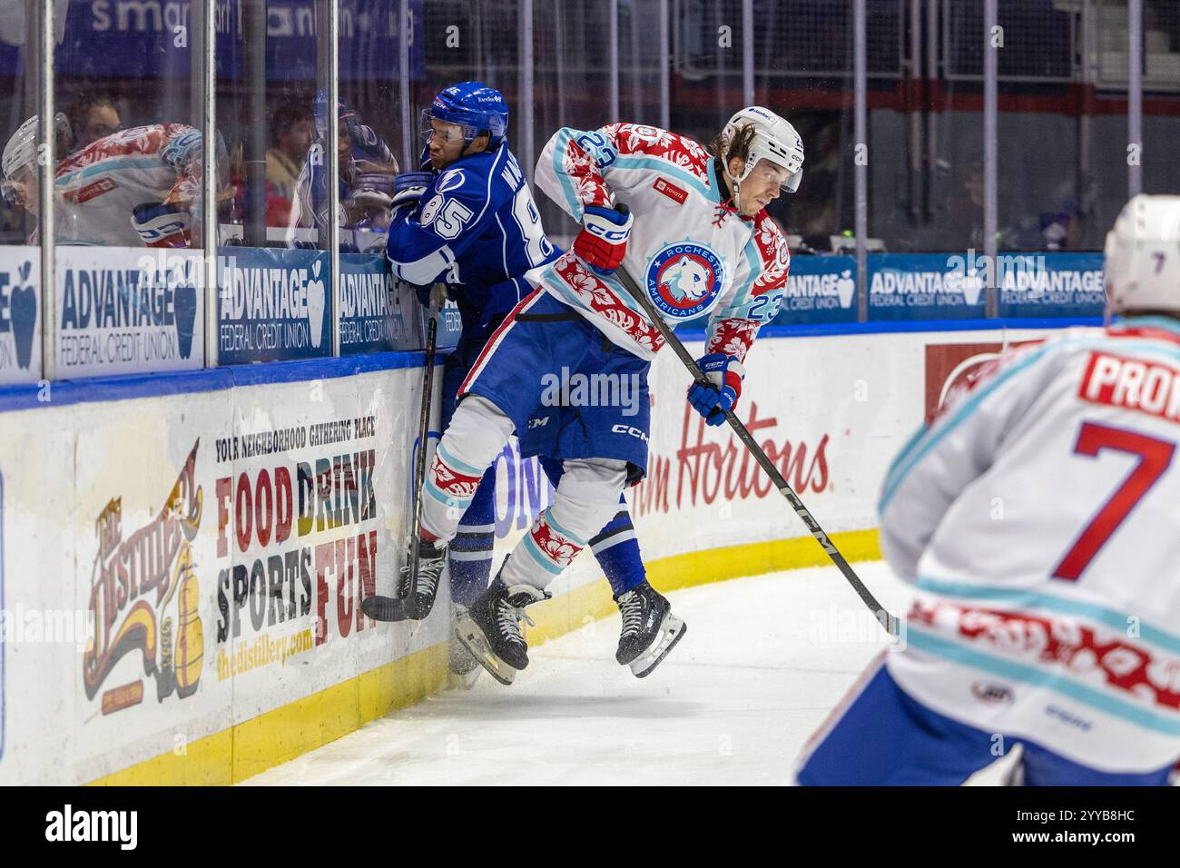 Rochester, New York, USA. 20th Dec, 2024. Syracuse Crunch forward ...