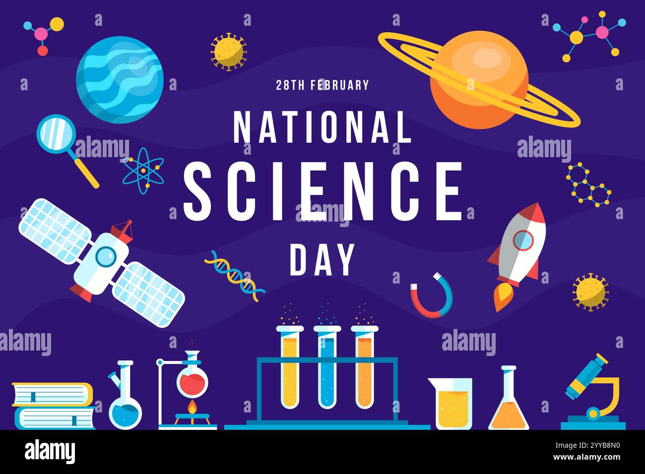National science day icon hi-res stock photography and images - Alamy