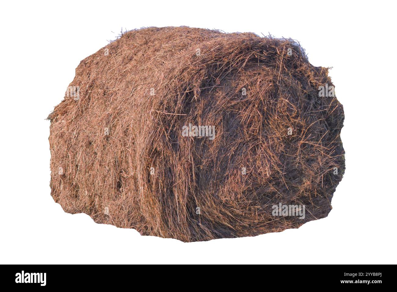 Hay bale on agricultural Cut Out Stock Images & Pictures - Alamy