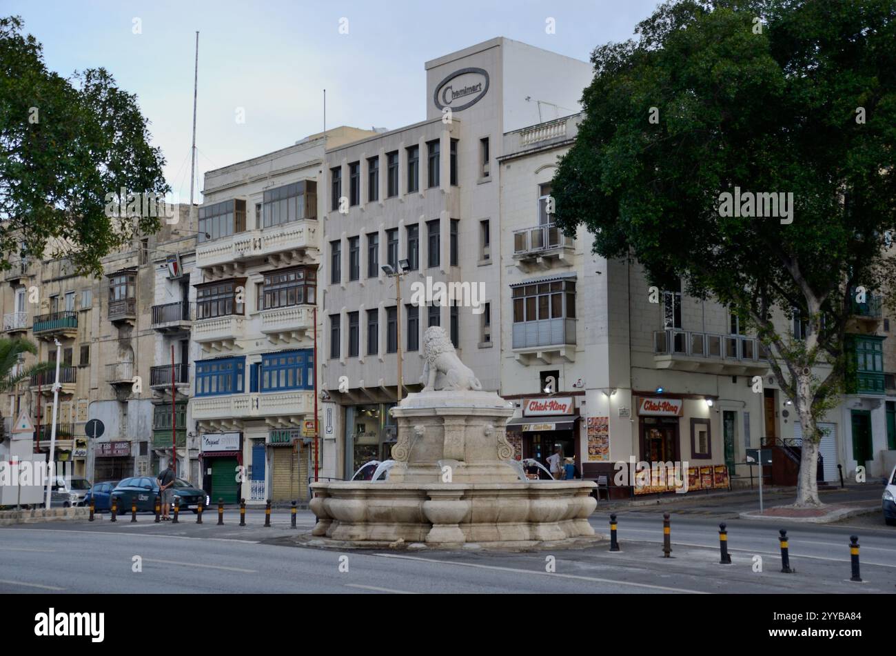 Lion Fountain, Floriana-Furjana, Malta, Europe Stock Photo - Alamy