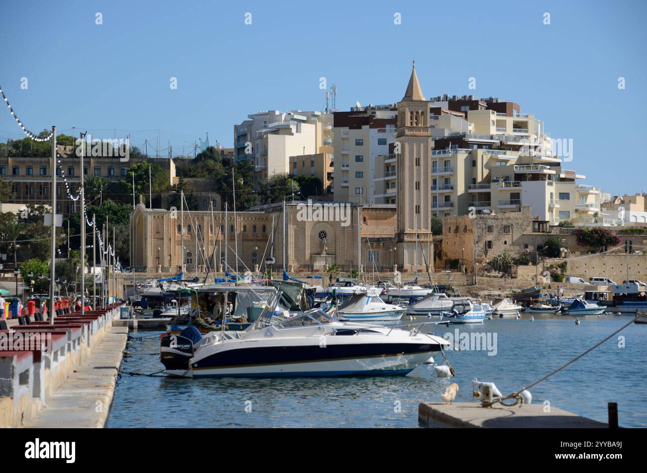 Marsaskala Parish Church, Marsaskala, Malta, Europe Stock Photo - Alamy