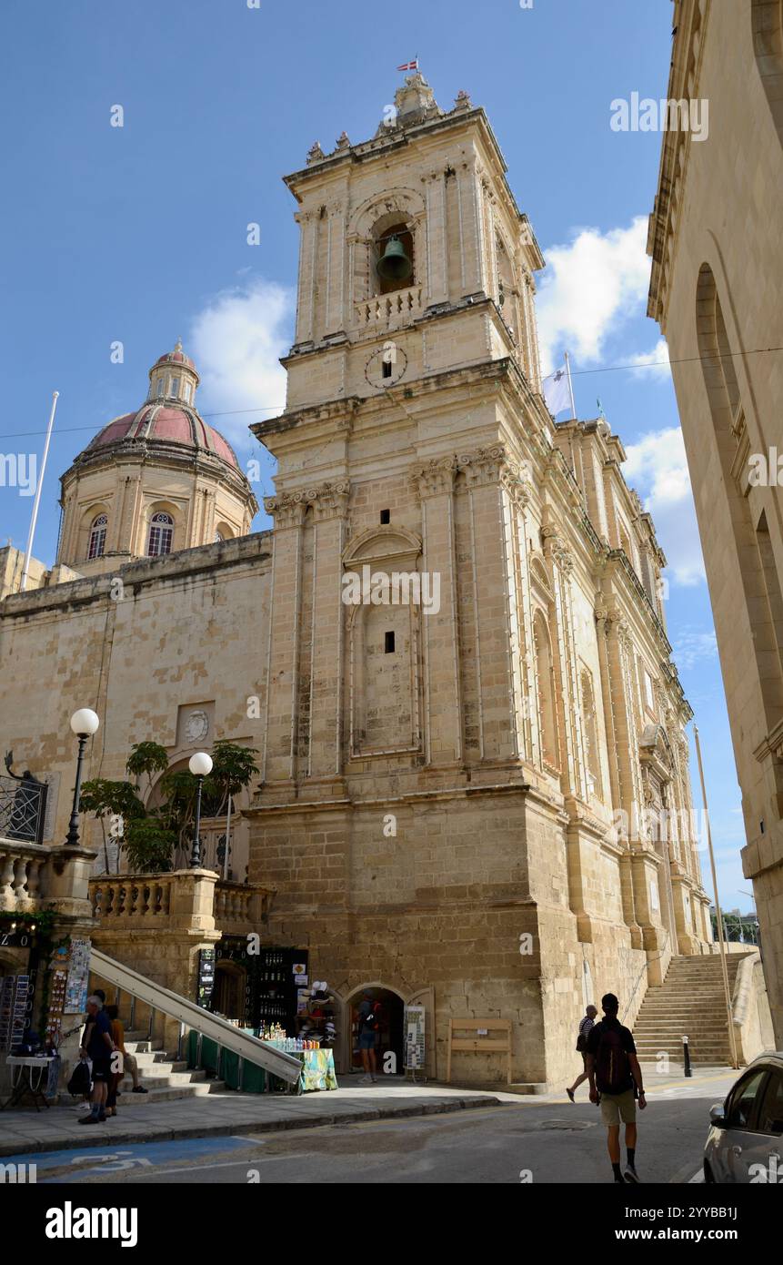 St. Lawrence's Catholic Church, Birgu - Vittoriosa, Malta, Europe Stock ...