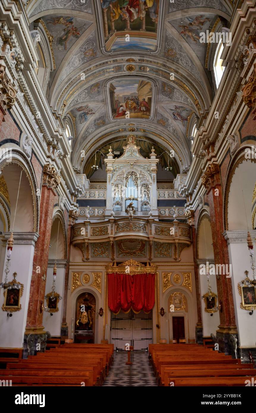 St. Lawrence's Catholic Church, Birgu - Vittoriosa, Malta, Europe Stock ...