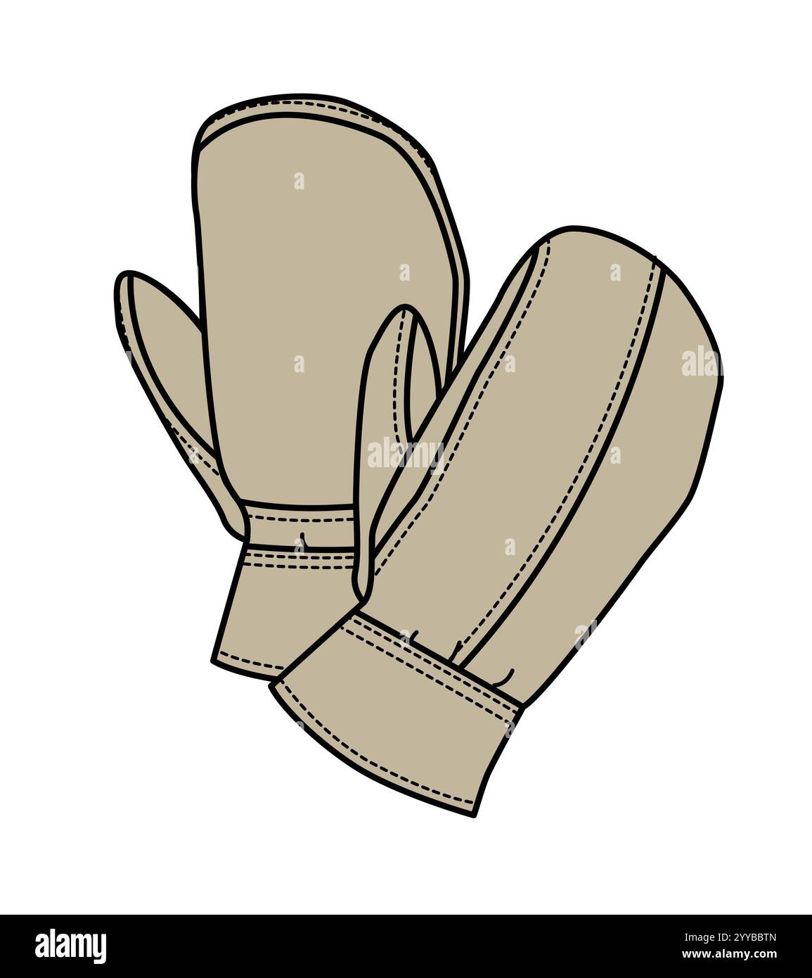 Women mittens technical drawing hi-res stock photography and images - Alamy