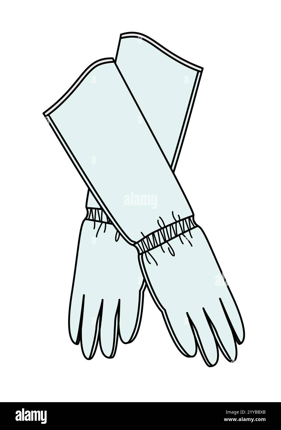 Long gloves flat sketch hi-res stock photography and images - Alamy