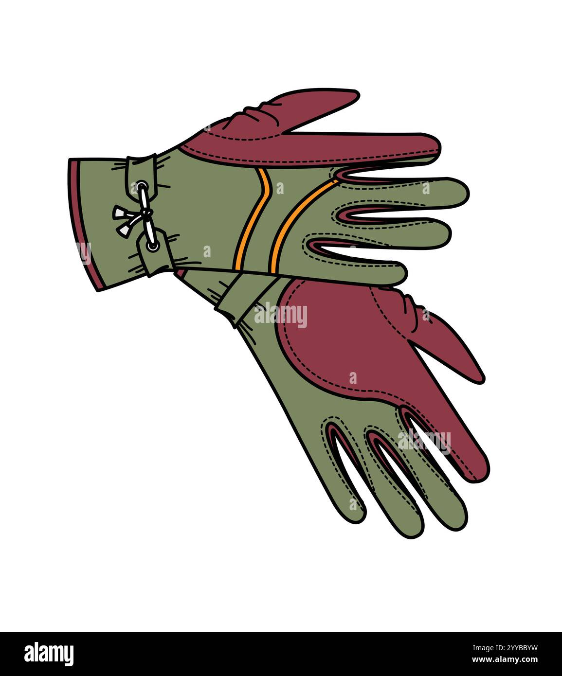 Women gloves drawing hi-res stock photography and images - Alamy
