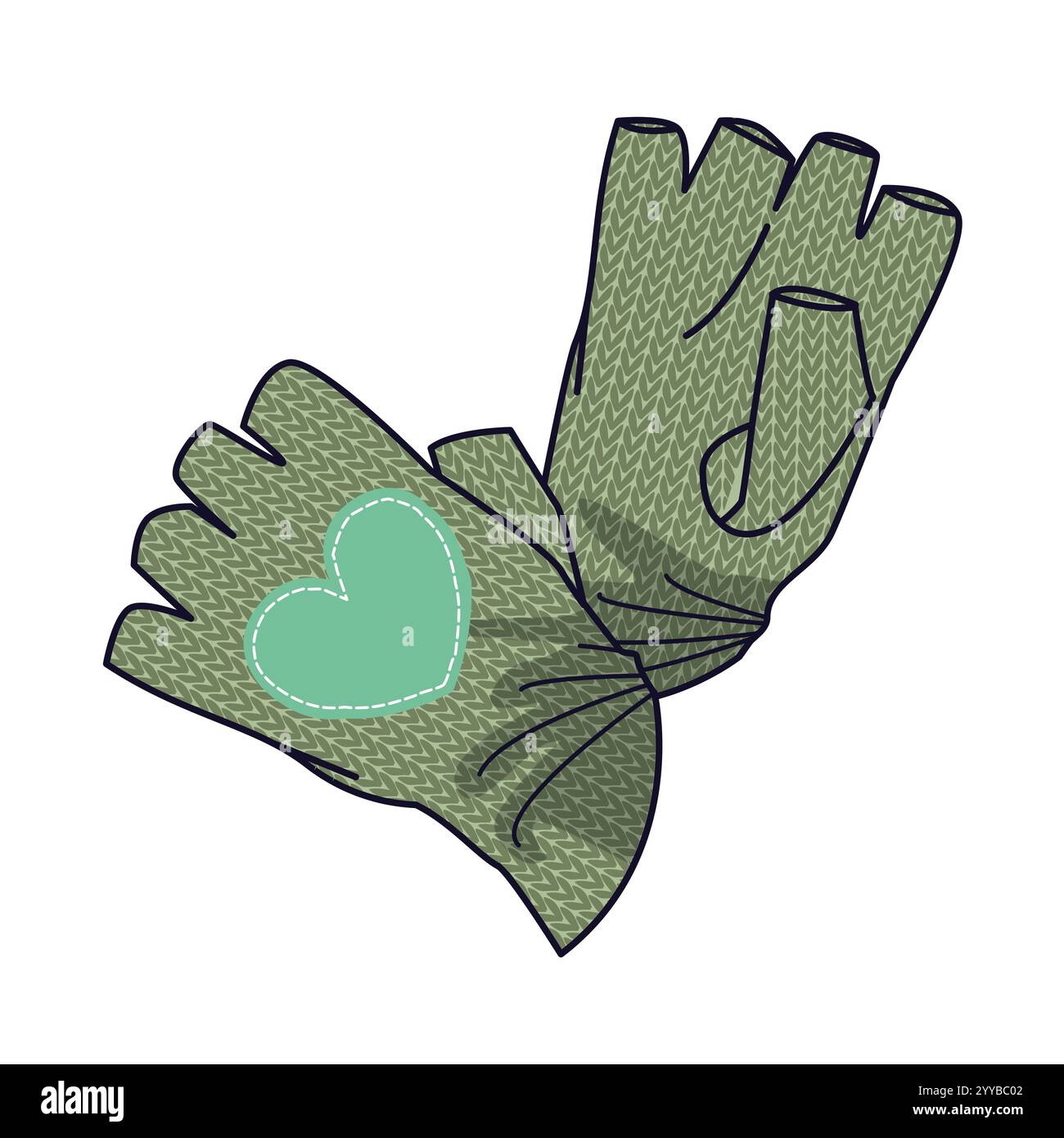 Ladies gloves illustration Cut Out Stock Images & Pictures - Alamy