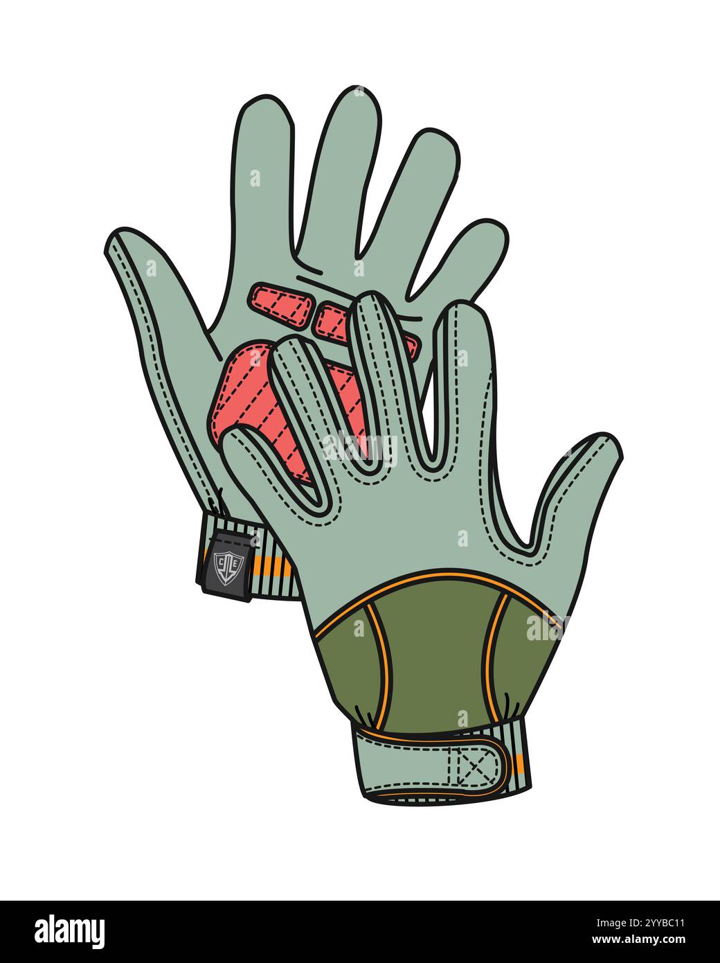 Football gloves technical drawing hi-res stock photography and images ...