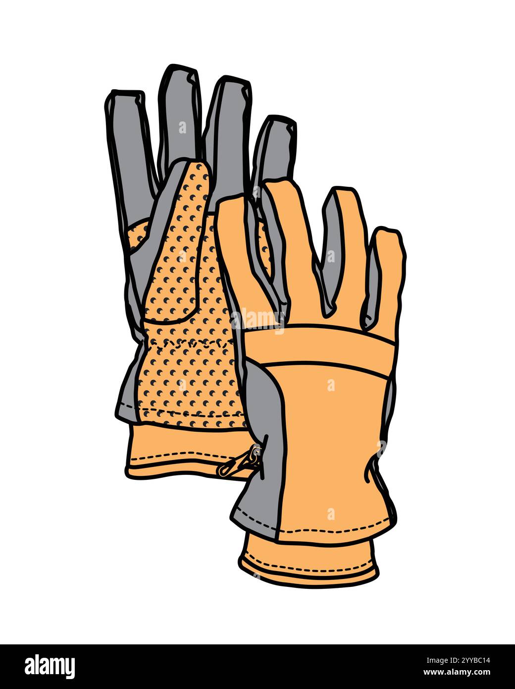 Running sports gloves design technical flat sketch vector mockup ...