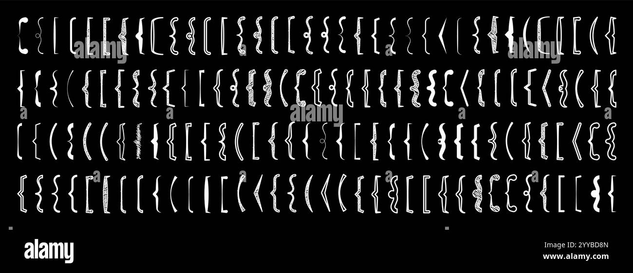 Shaded text brackets, black quotation box. Curly, square and corner ...