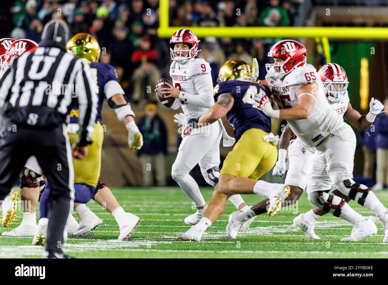 South Bend, Indiana, USA. 20th Dec, 2024. Indiana quarterback Kurtis ...