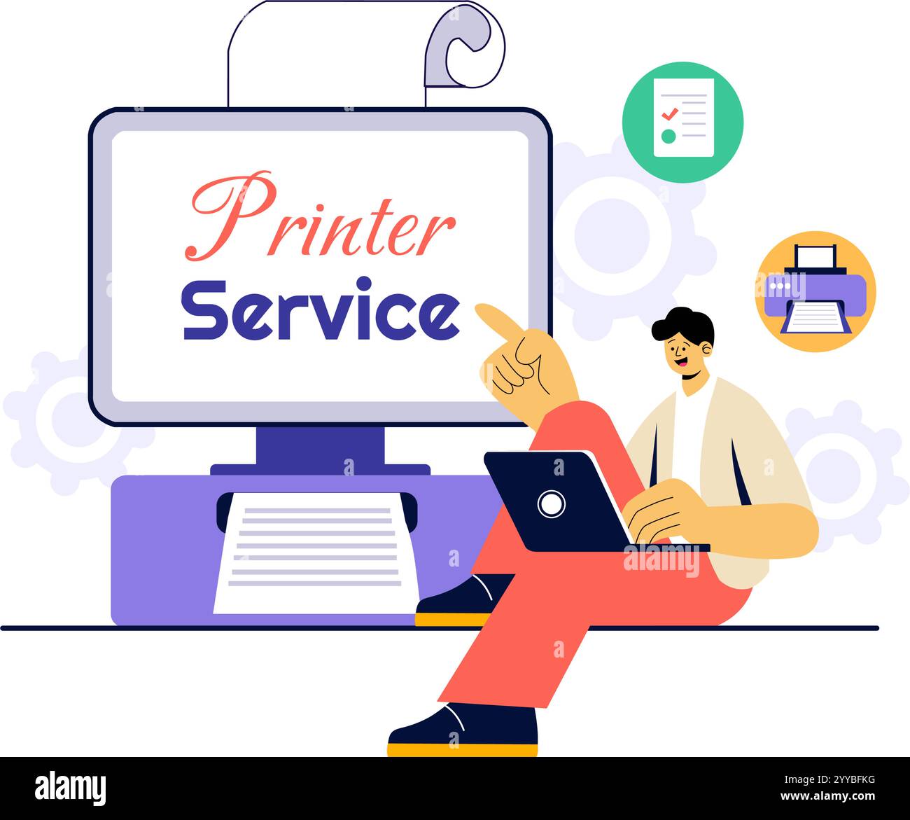 Large printing press Stock Vector Images - Alamy