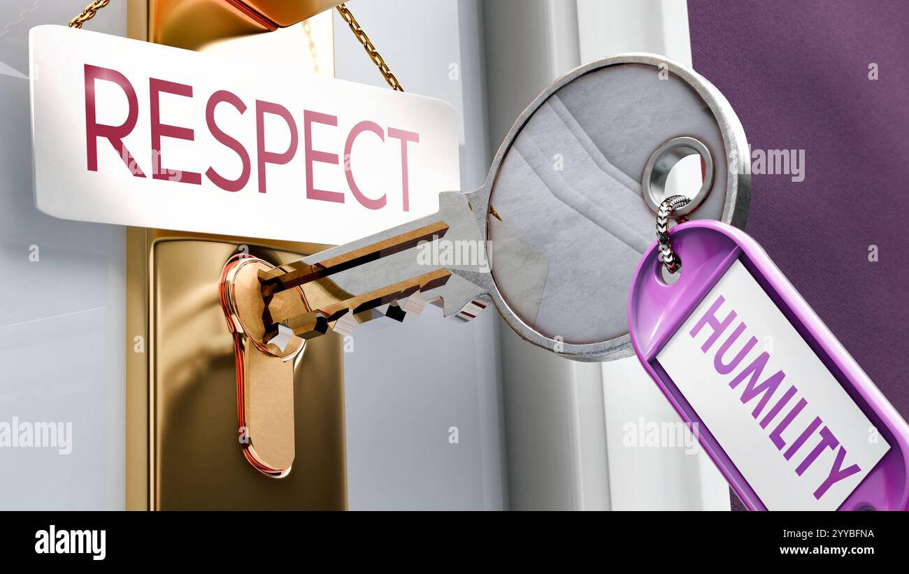 Humility leads to Respect - it's a key to unlock respect. A door key ...
