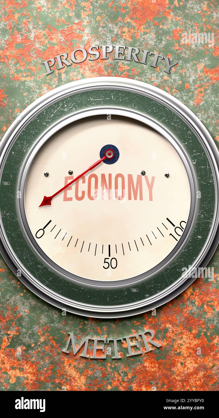 Economy and prosperity that is hitting a full scale hi-res stock ...