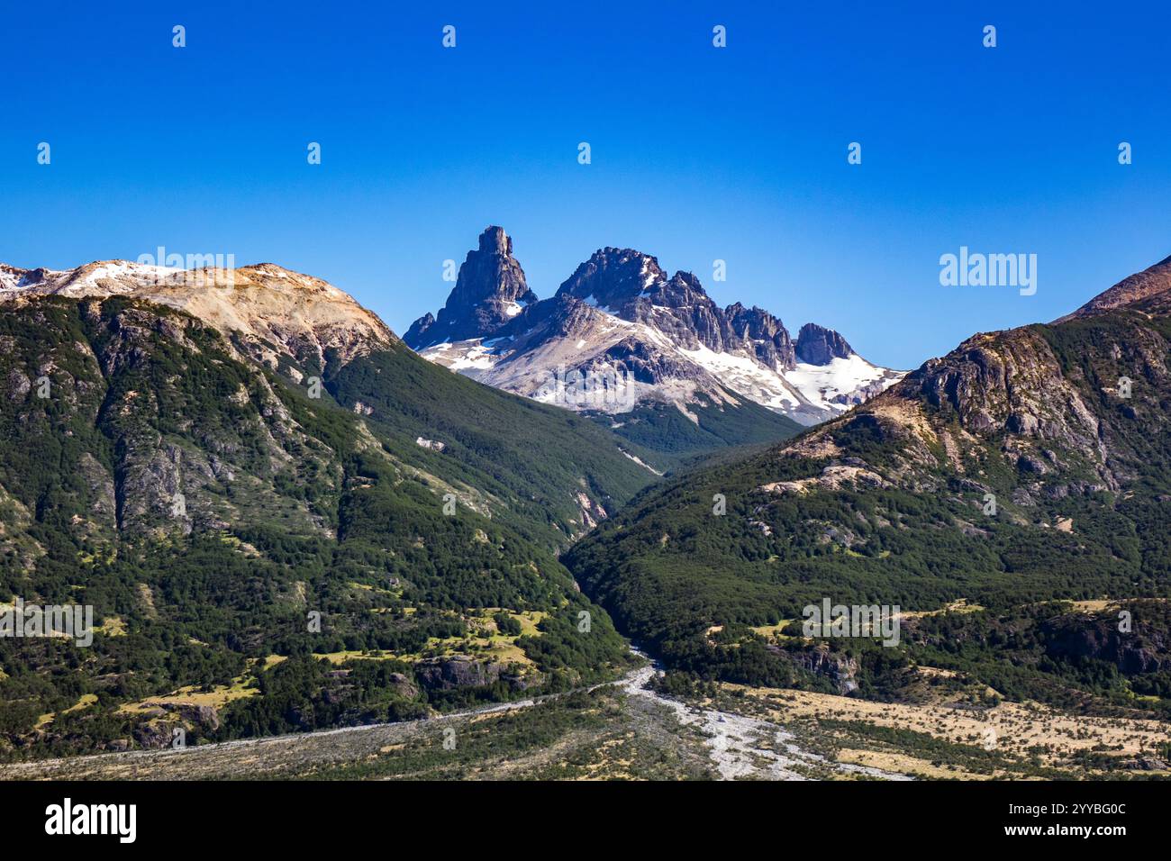 Landscape of river Murta valley with beautiful mountains view ...