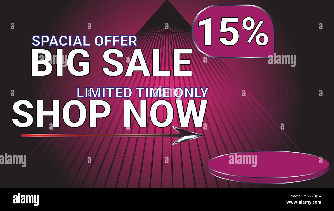 15 percent Special offer big sale limited time only shop now template ...