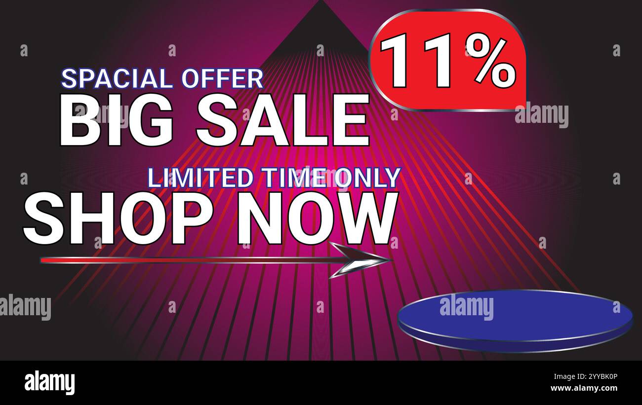 11 percent Special offer big sale limited time only shop now template ...