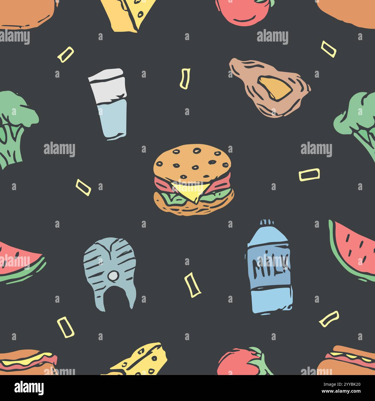 Food background ingredients cooking Stock Vector Images - Alamy