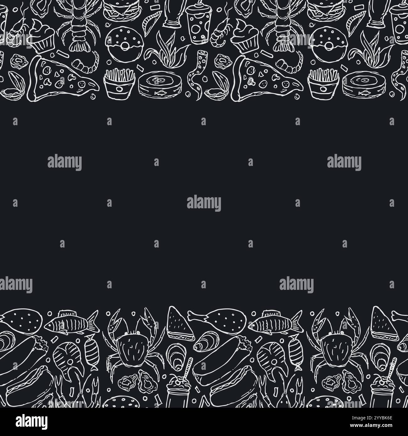 Frame delicious fast food Stock Vector Images - Alamy