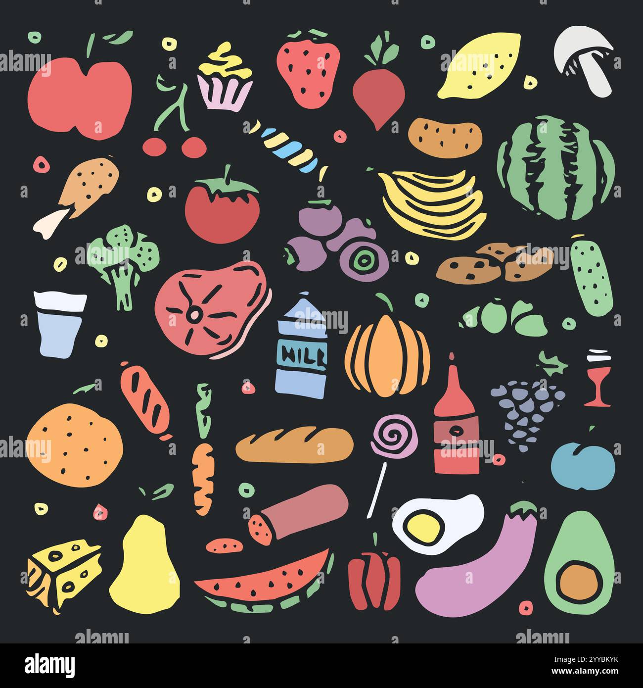 Ingredient food fruit Stock Vector Images - Alamy