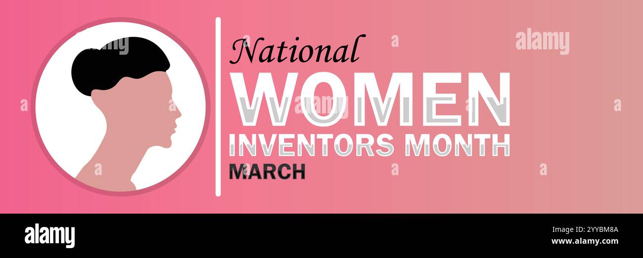 National Women Inventors Month. March. Suitable for greeting card ...