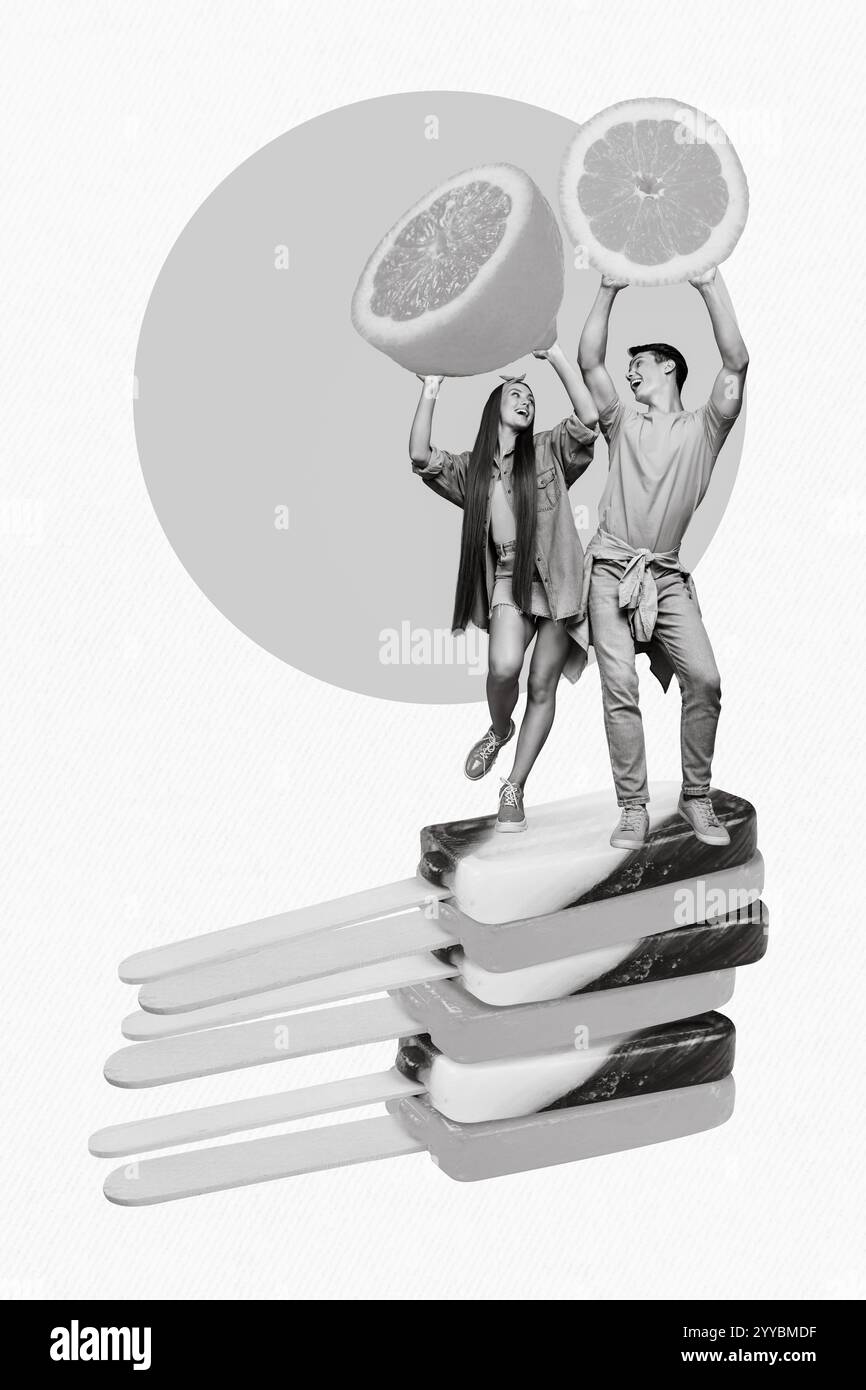 Creative photo 3d collage artwork postcard poster picture of funky ...