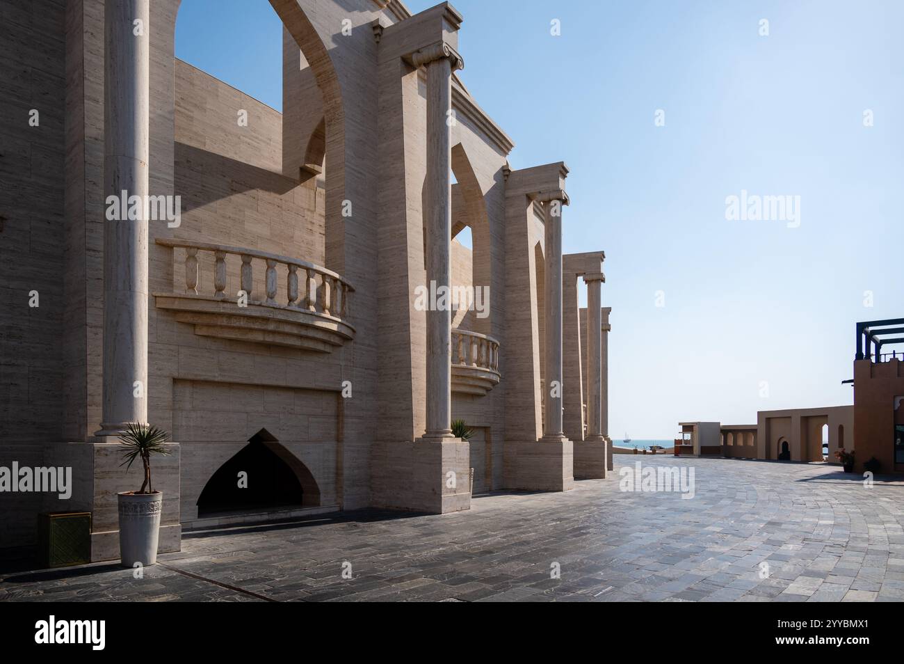 Amphitheatre at the Katara cultural village in Doha, Qatar Stock Photo ...