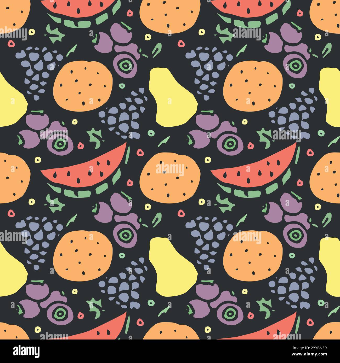 Seamless fruits pattern Stock Vector Image & Art - Alamy