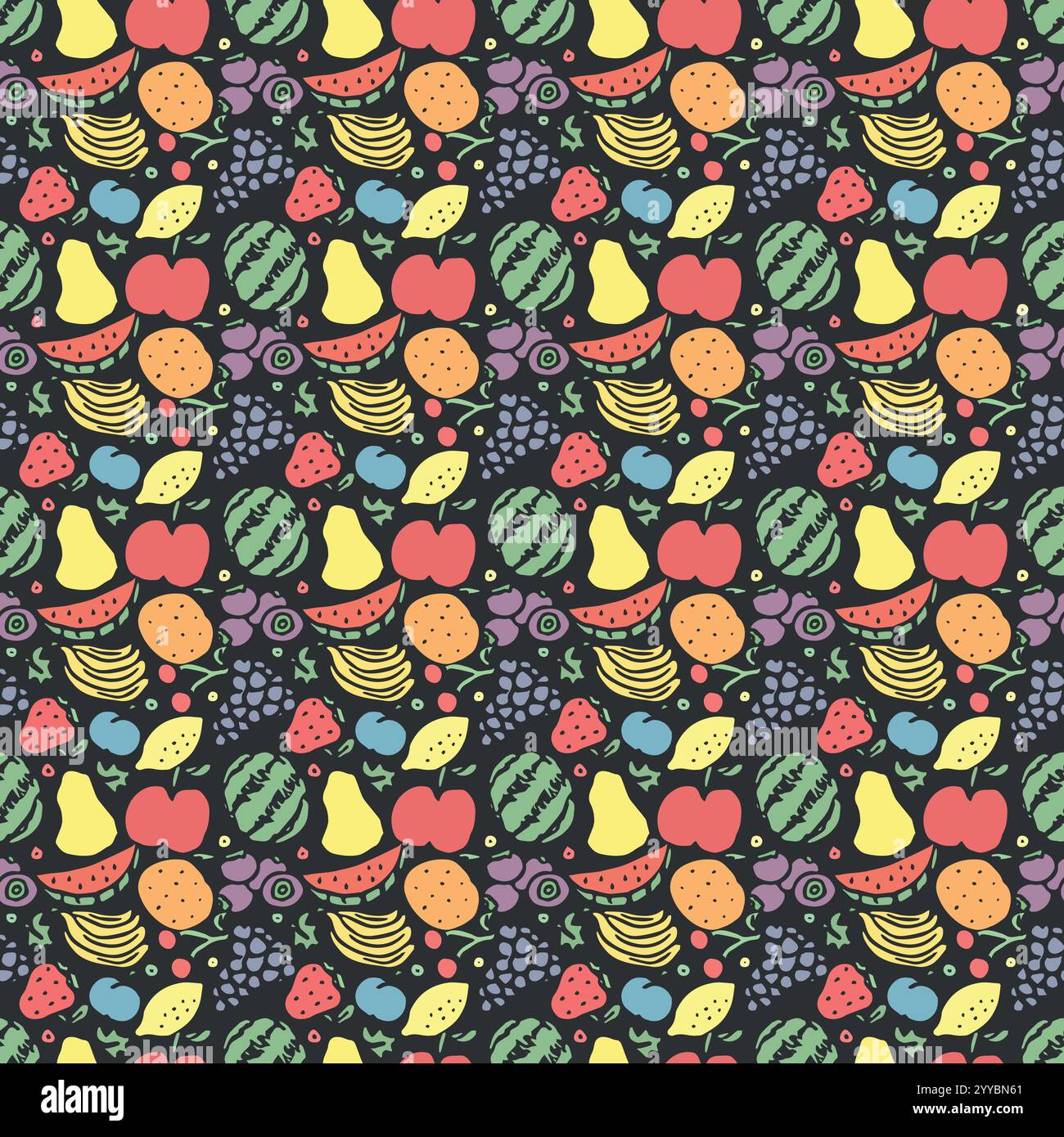 Seamless fruits pattern Stock Vector Image & Art - Alamy
