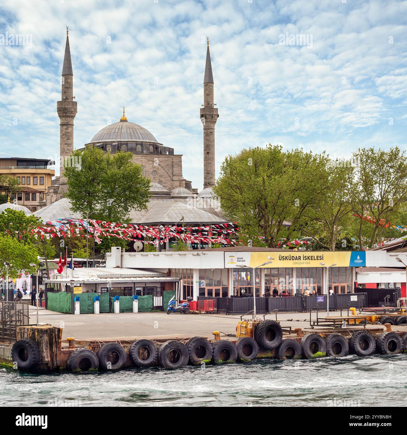Istanbul, Turkey - May 10, 2023: Uskudar ferry terminal, situated ...