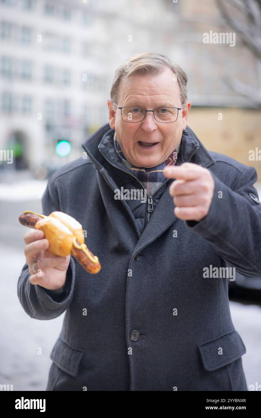 Linke Bratwurst 19012024 - Thueringens Ministerpraesident Bodo Ramelow ...