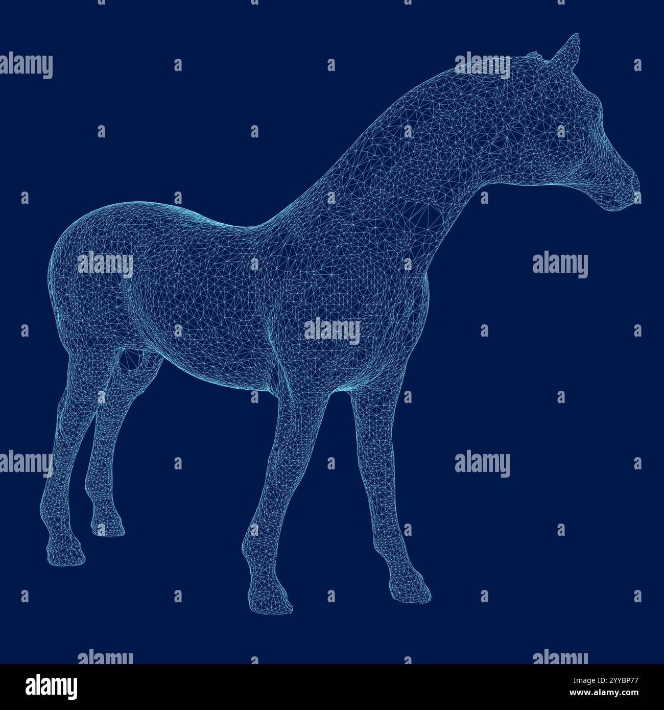 3d wireframe animal Stock Vector Images - Alamy