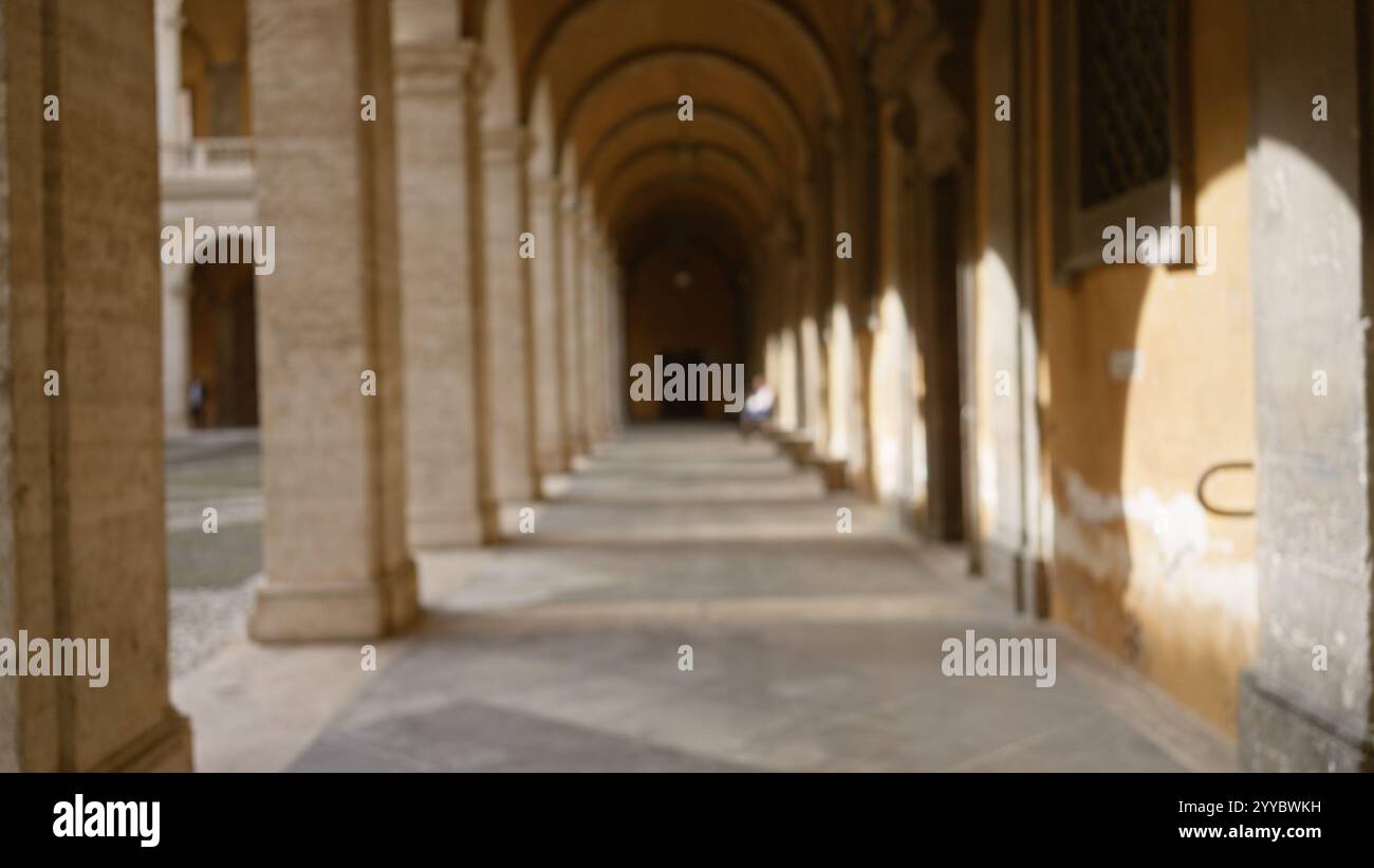 Blurred university campus scene with defocused background showcasing ...