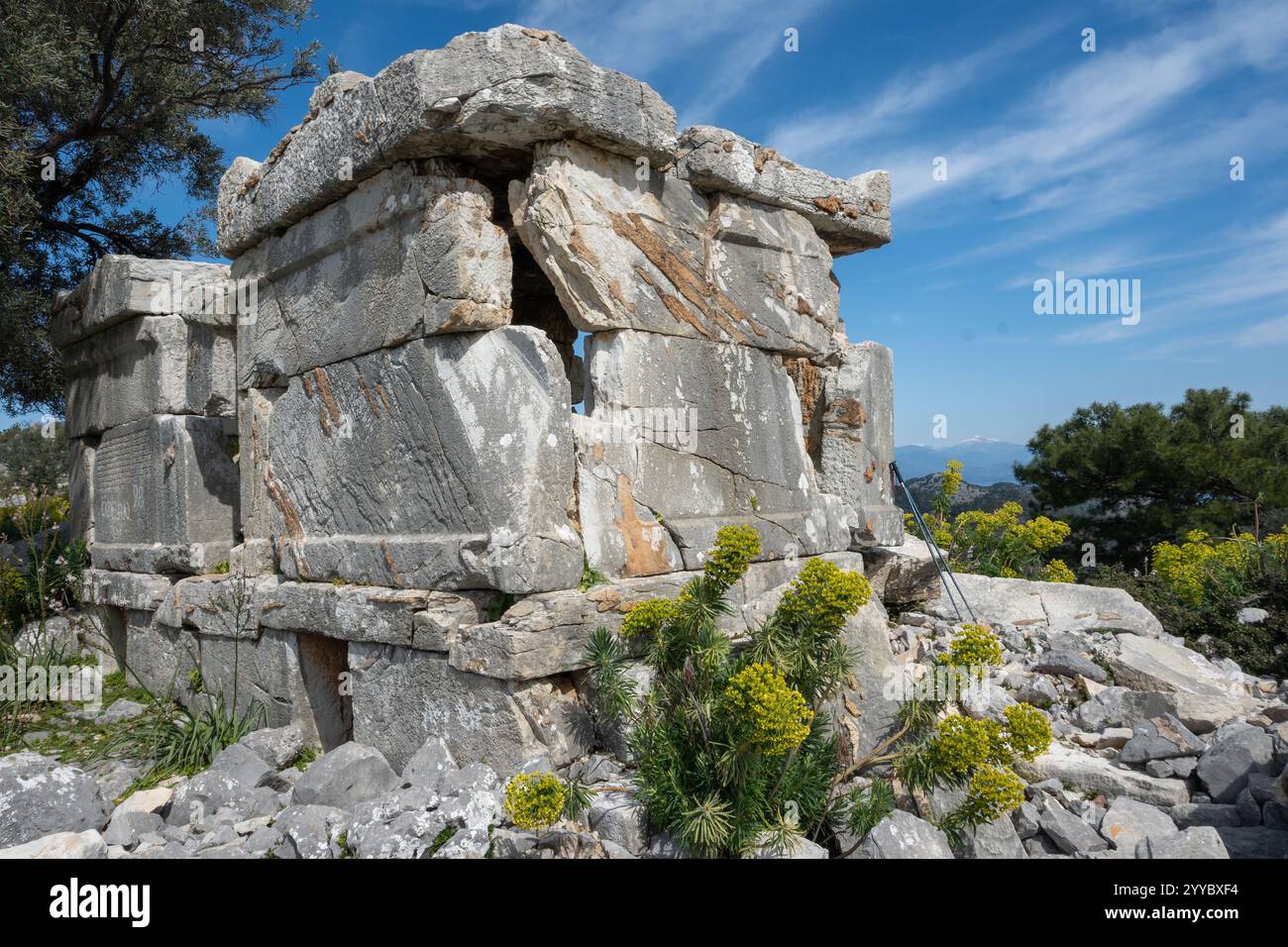 ancient lycian sentinel rock tomb Stock Photo - Alamy