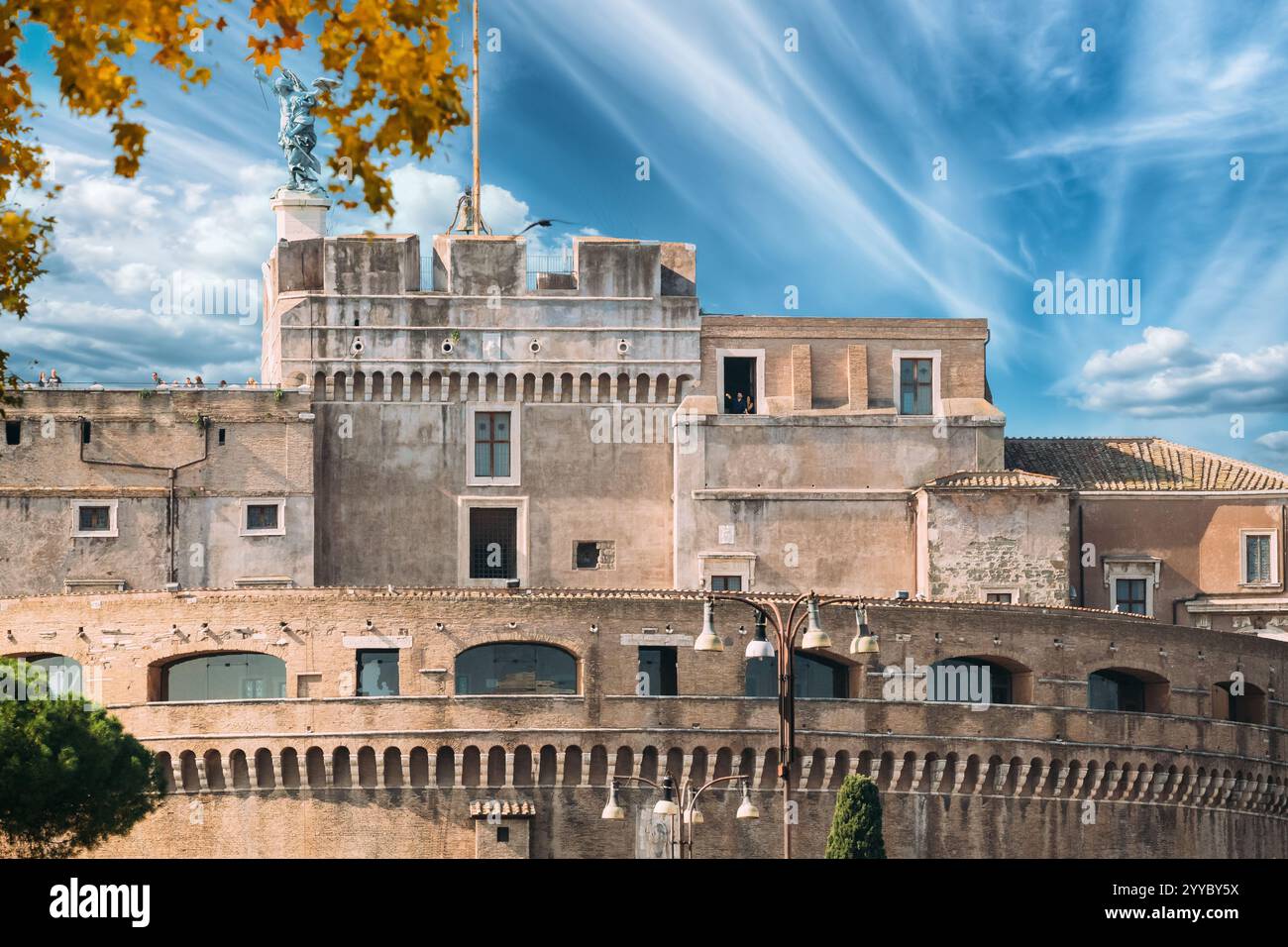 Rome, Italy. Mausoleum Of Hadrian Or Castle Of The Holy Angel Stock ...