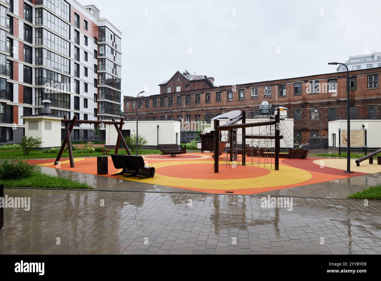 Vibrant playground surrounded residential hi-res stock photography and ...