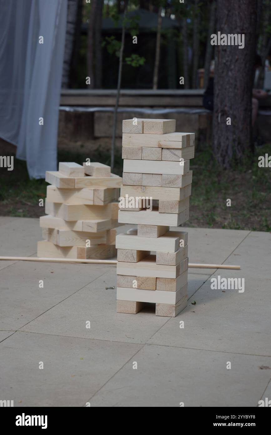 Fun Creative Outdoor Jenga challenge for friends and family to enjoy an ...