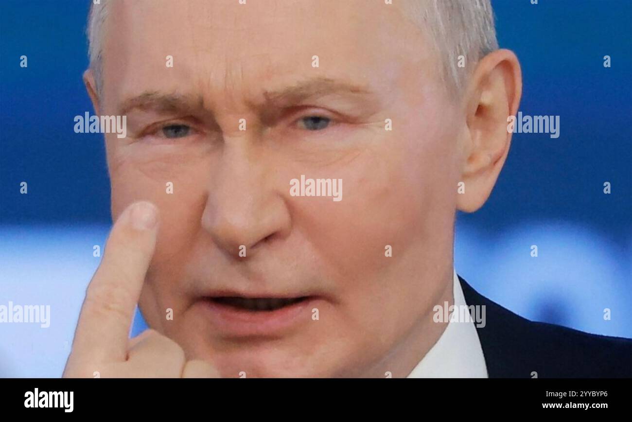 VLADIMIR PUTIN, President of Russia, at his annual Press Conference in ...