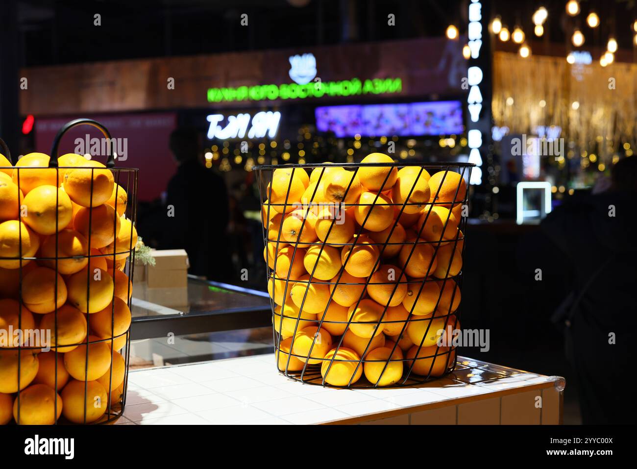Fresh Citrus Fruits Displayed Beautifully in a Modern Food Market ...