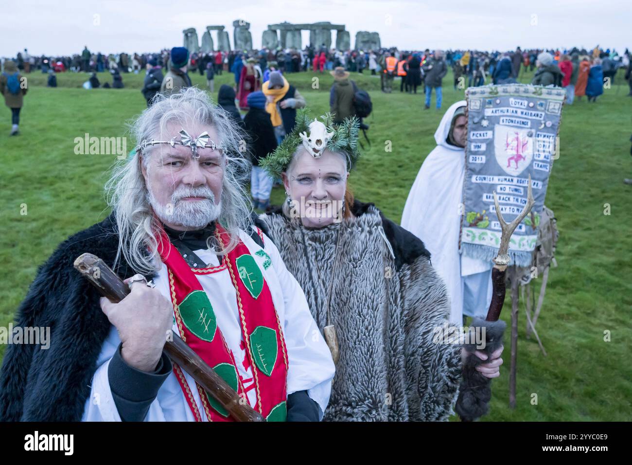 Arthur Pendragon poses for a portrait as he takes part in the winter ...