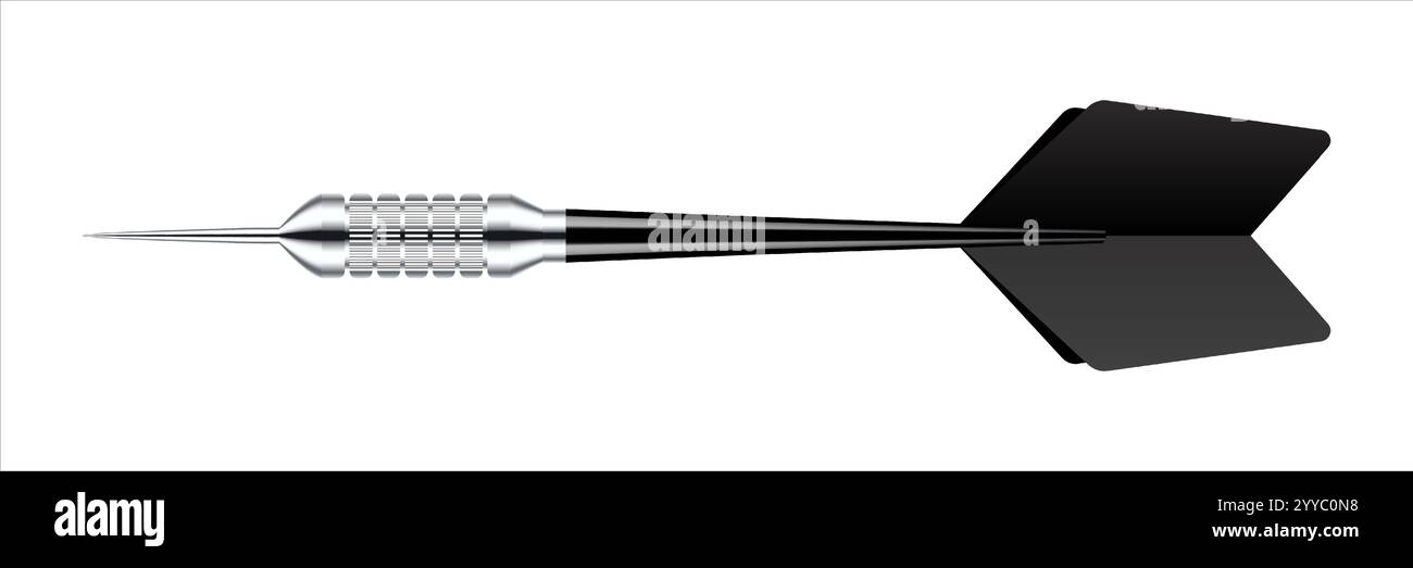 Dart arrow with metal tip and shadow. Dart throwing sport game ...