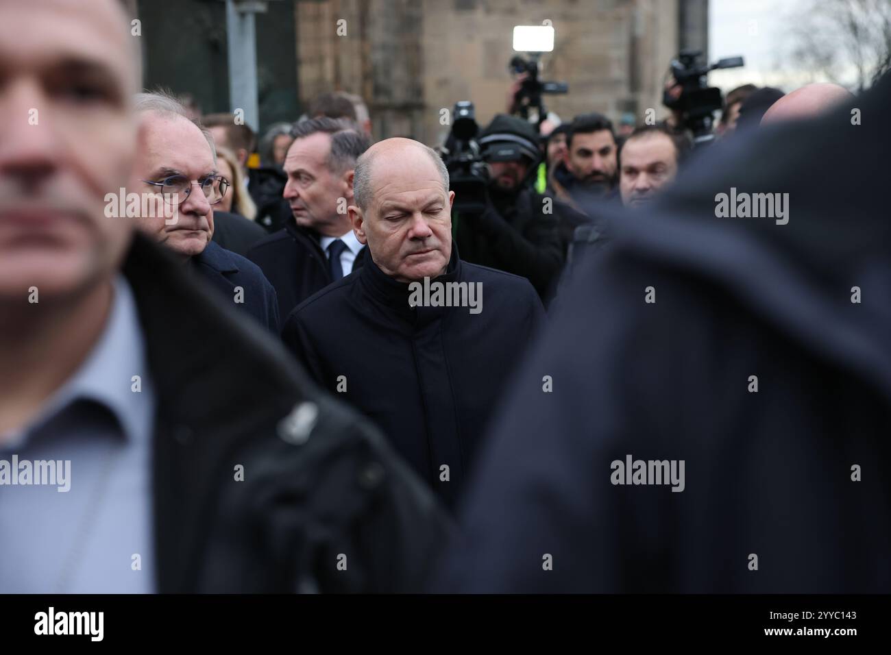 Magdeburg, Germany. 21st Dec, 2024. Federal Chancellor Olaf Scholz ...